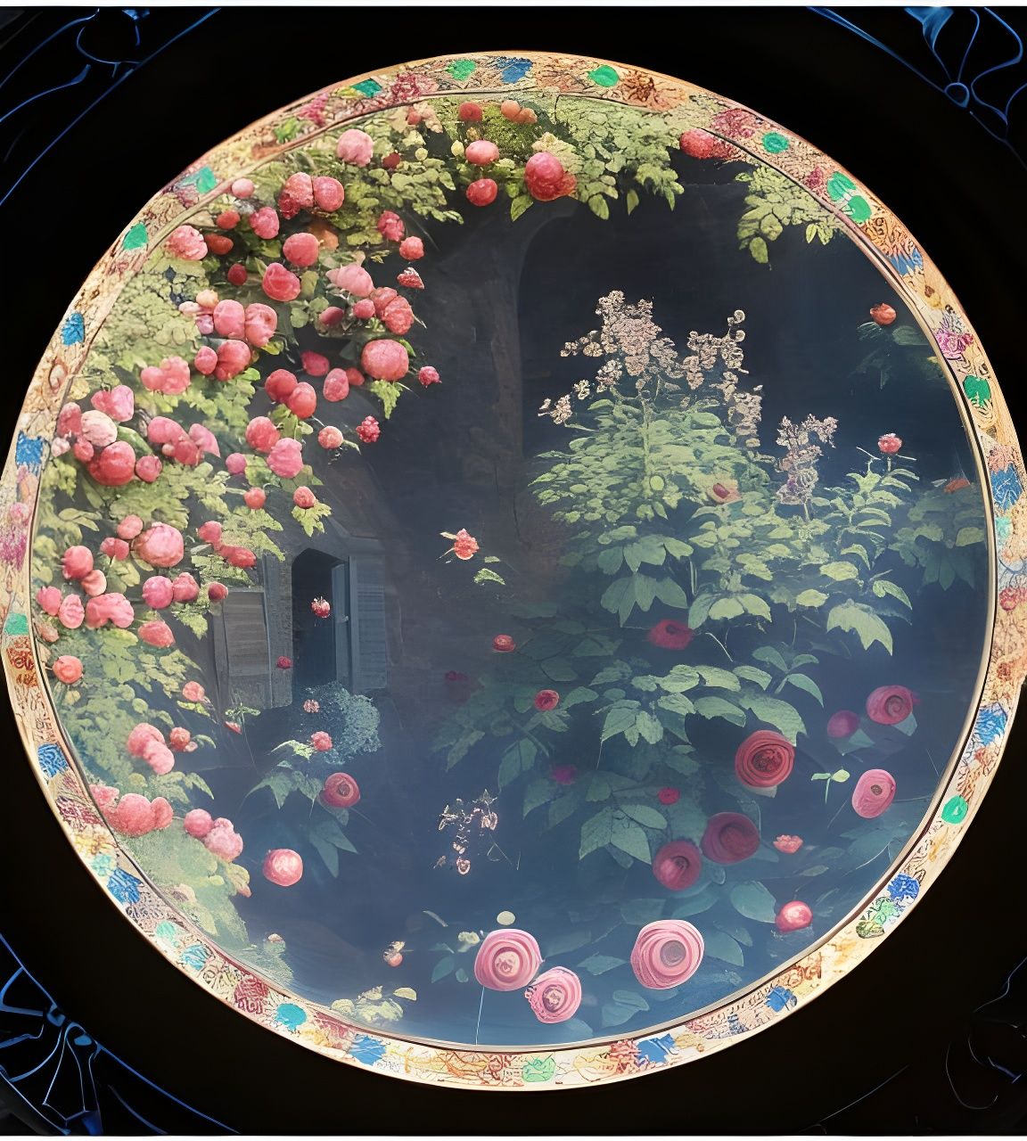 In the shadows of the roses - AI Generated Artwork - NightCafe Creator