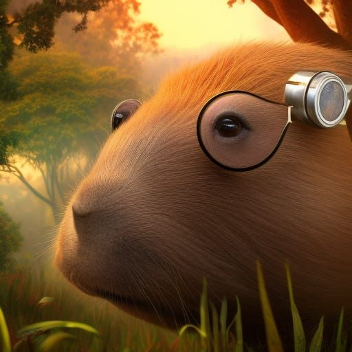 buff capybara with sunglasses - AI Generated Artwork - NightCafe Creator