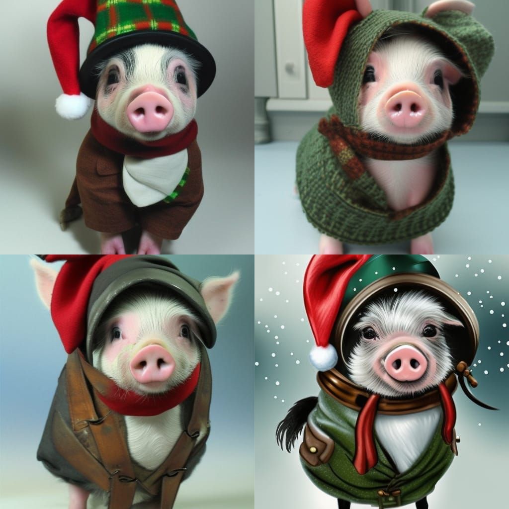Cute Little Pigs - AI Generated Artwork - NightCafe Creator