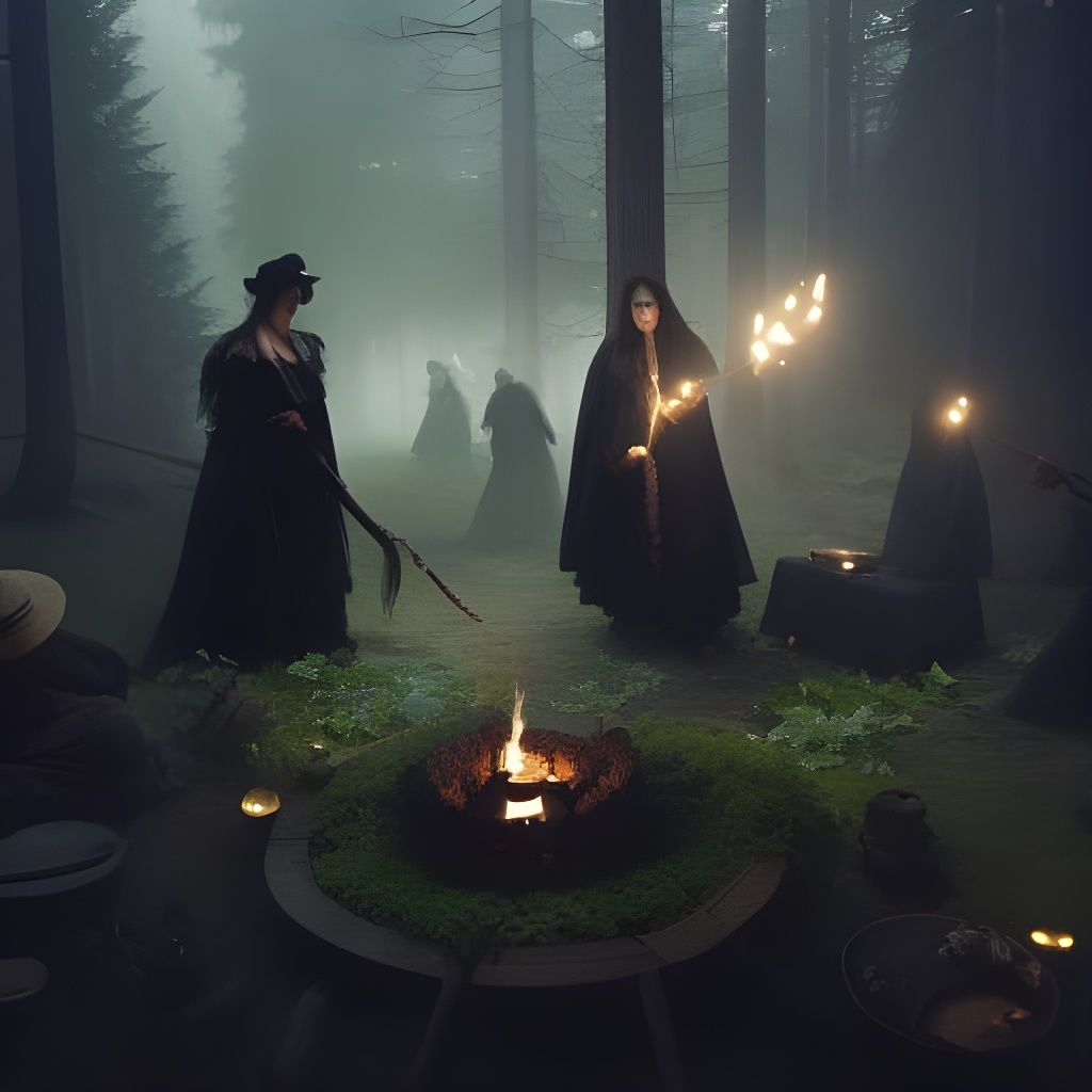 Ritual around the campfire - AI Generated Artwork - NightCafe Creator