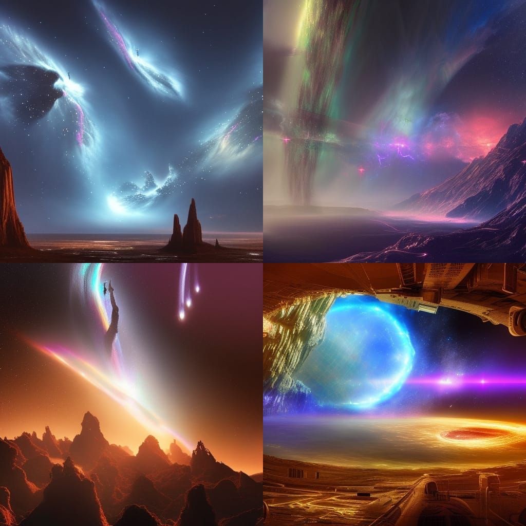 beautiful Galactic Light Show - AI Generated Artwork - NightCafe Creator