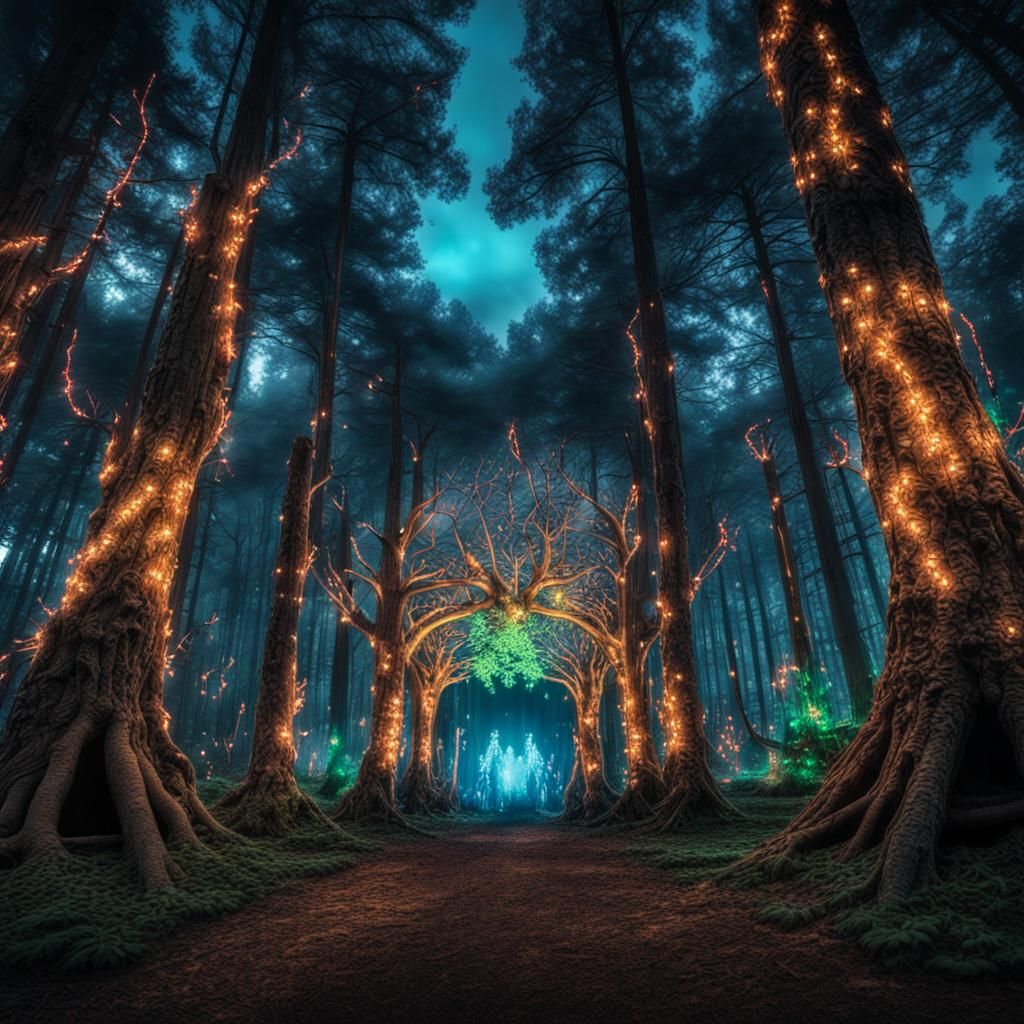 "The Electric Forest" - AI Generated Artwork - NightCafe Creator