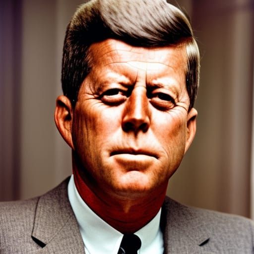 portrait of President Kennedy - AI Generated Artwork - NightCafe Creator