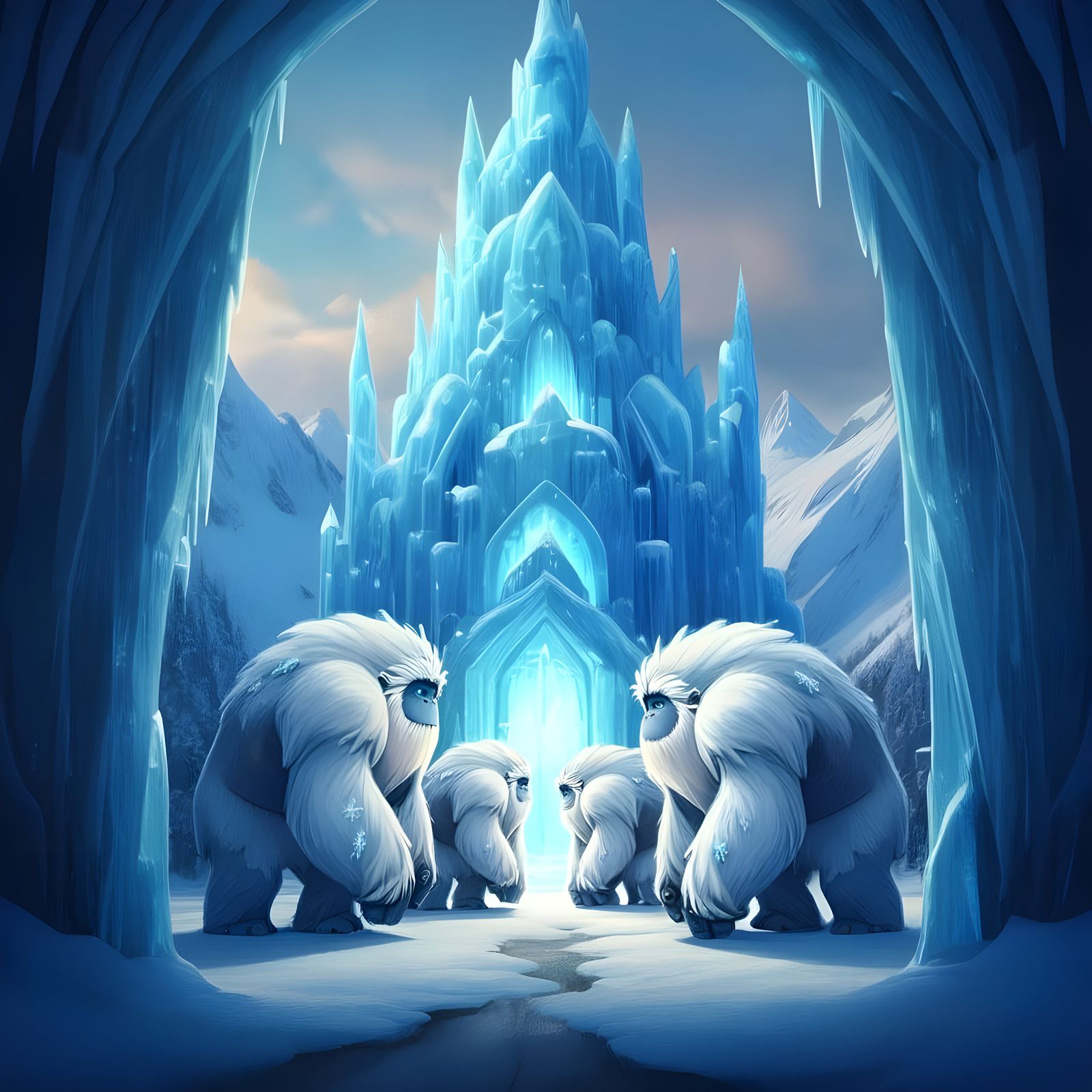 Yeti's Guarding the Castle in their Kingdom