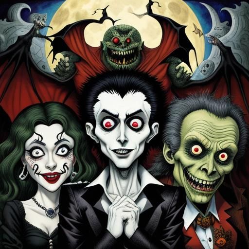 Vicious vampires in love with monsters, by Marc Chagall by Junji Ito ...