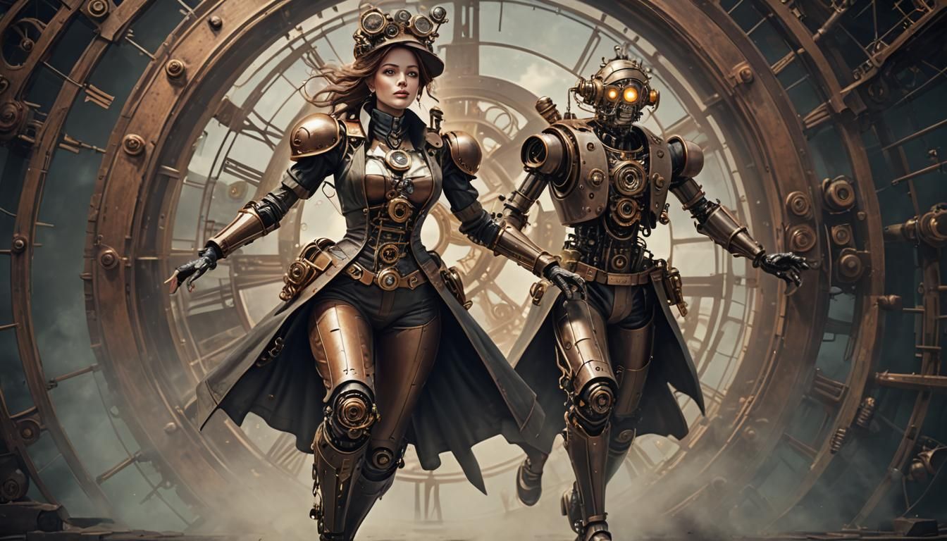Steampunk time machine - AI Generated Artwork - NightCafe Creator