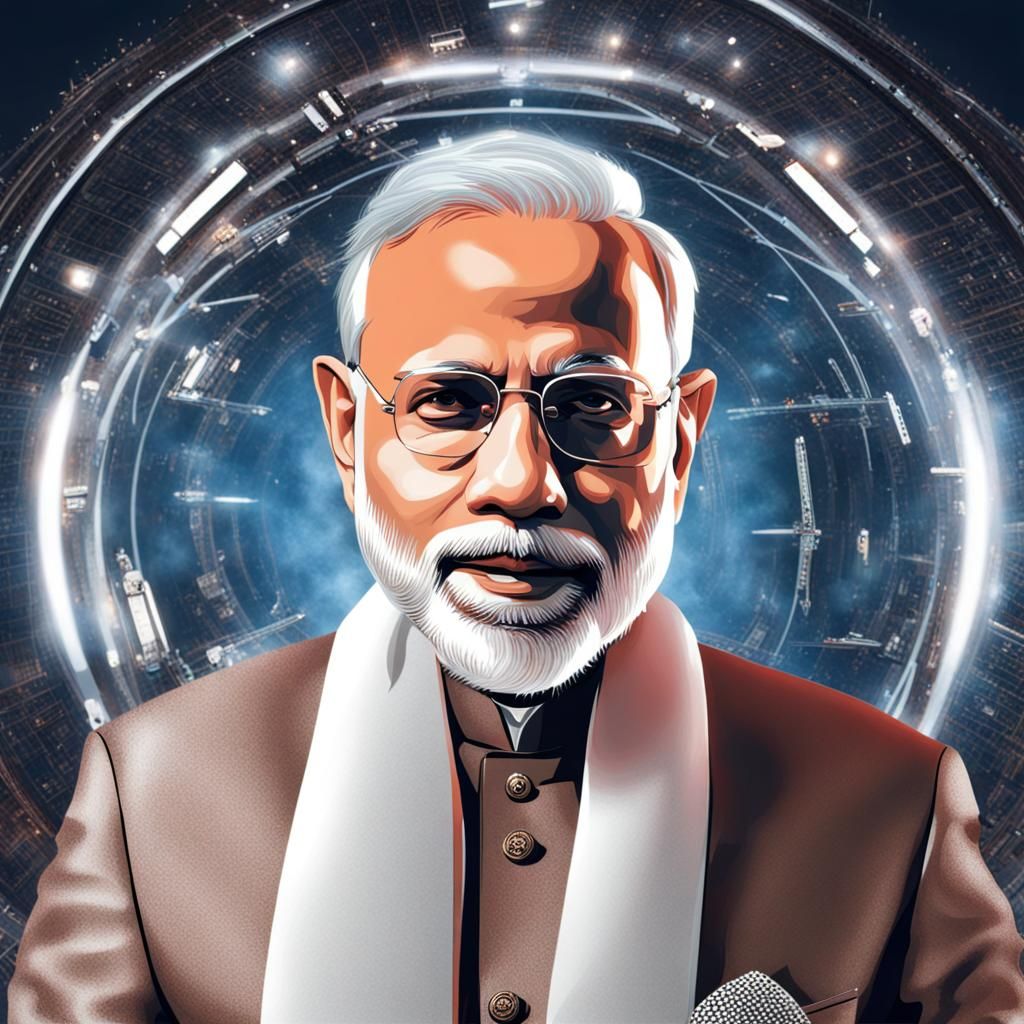 futuristic image of narendra modi - AI Generated Artwork - NightCafe ...