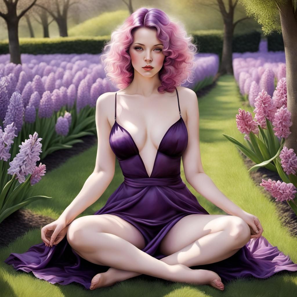 The hyacinth woman - AI Generated Artwork - NightCafe Creator