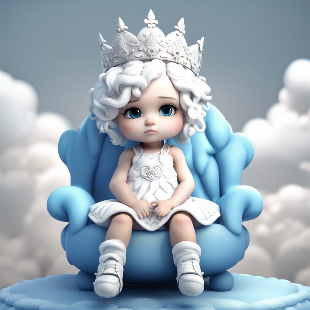 Cloud Princess in a Time-out - AI Generated Artwork - NightCafe Creator