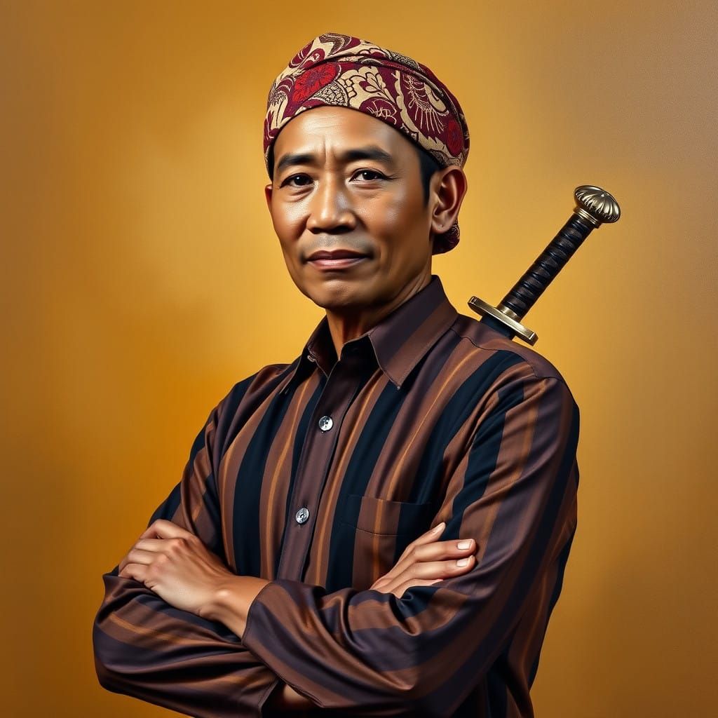 Traditional Javanese Gentleman Exudes Pride and Wi... - AI Art