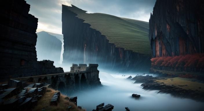 broken landscape - AI Generated Artwork - NightCafe Creator