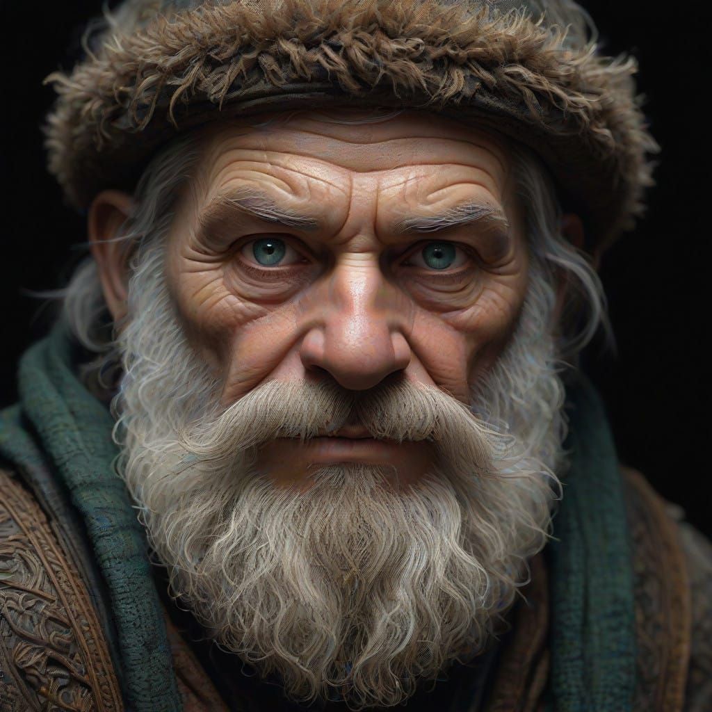 Grizzled Gruff Dwarf Rune Carver - Dwarf Rune Carver in Dram...