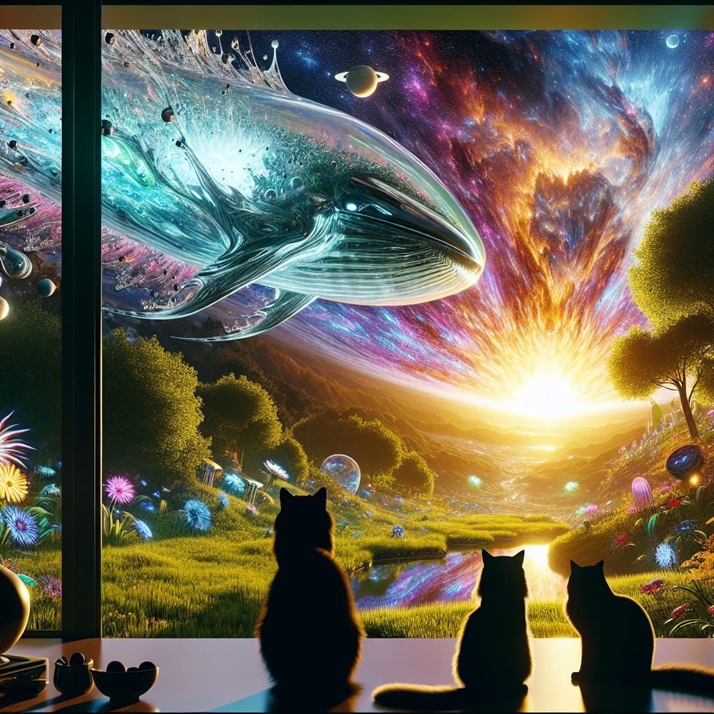 Unreal space on the other side of the window