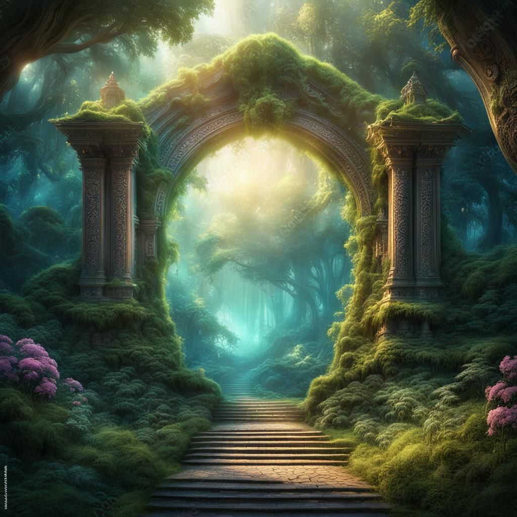 Enchanted forest portal - AI Generated Artwork - NightCafe Creator