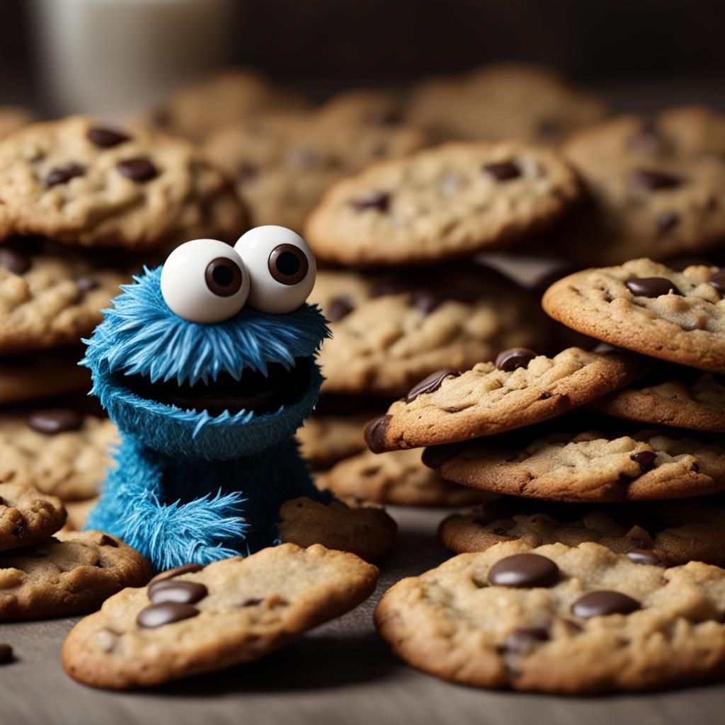 Baby Cookie Monster - AI Generated Artwork - NightCafe Creator