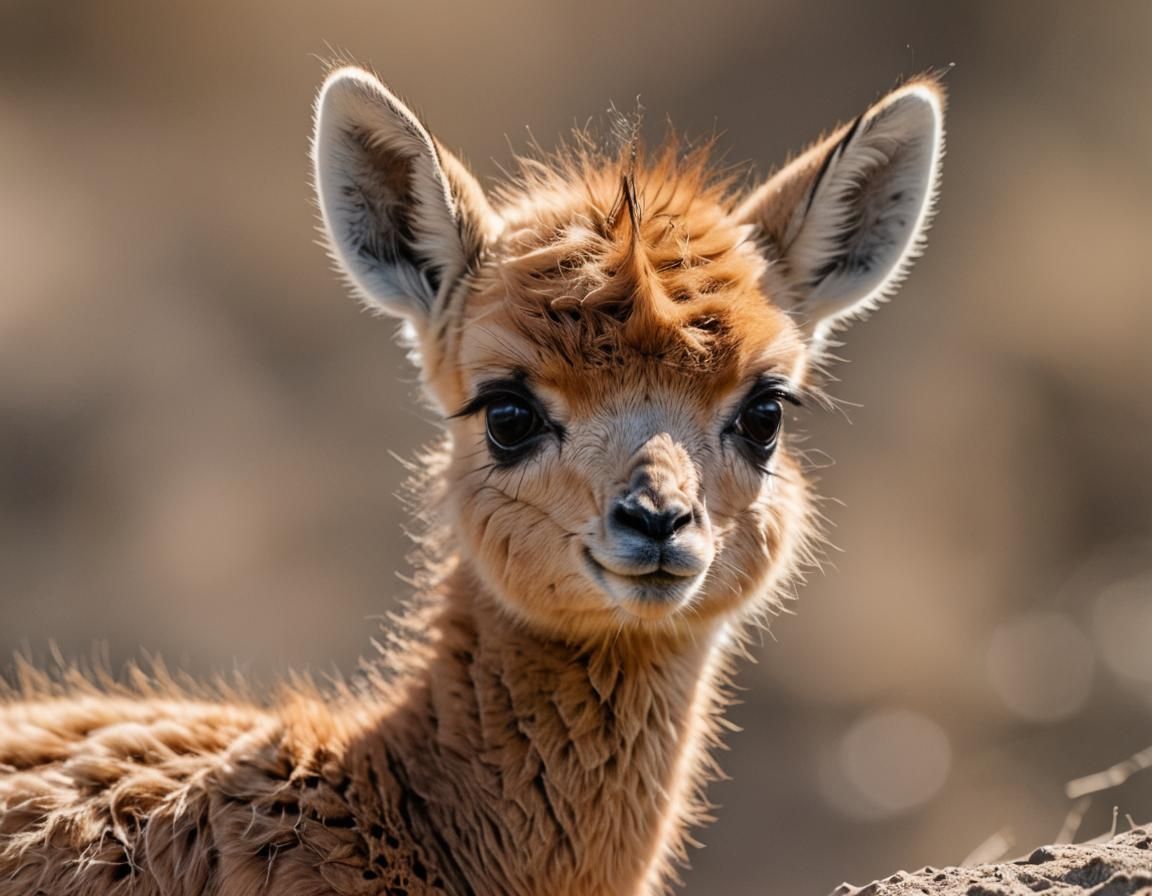 Baby vicuña - AI Generated Artwork - NightCafe Creator