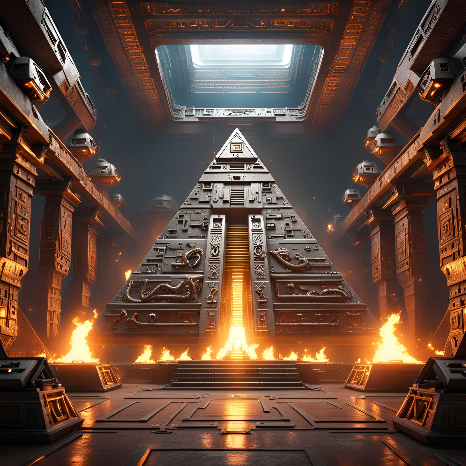 Inside a pyramid - AI Generated Artwork - NightCafe Creator