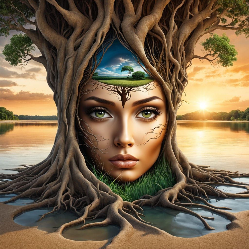 Tree woman - AI Generated Artwork - NightCafe Creator