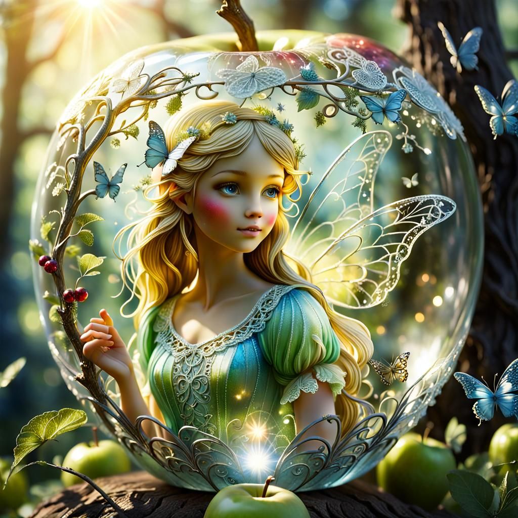 Green Apple Fairy! 🍏 - AI Generated Artwork - NightCafe Creator