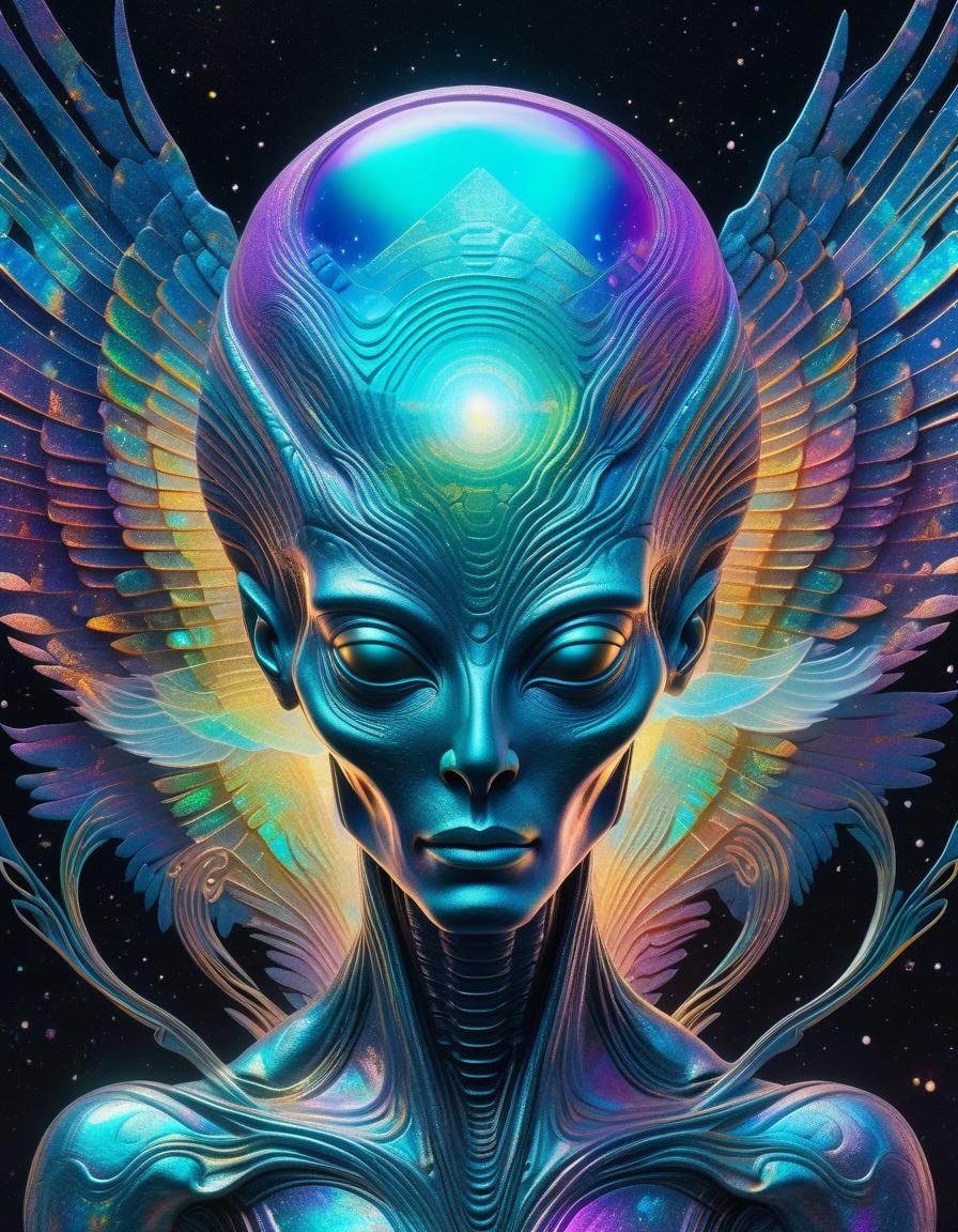 Alien Angel - AI Generated Artwork - NightCafe Creator