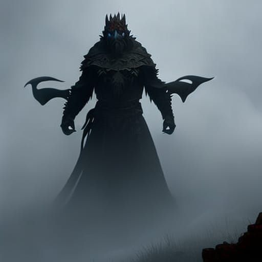 Demon emerging from fog, Concept art by Jordan Grimmer and Greg ...