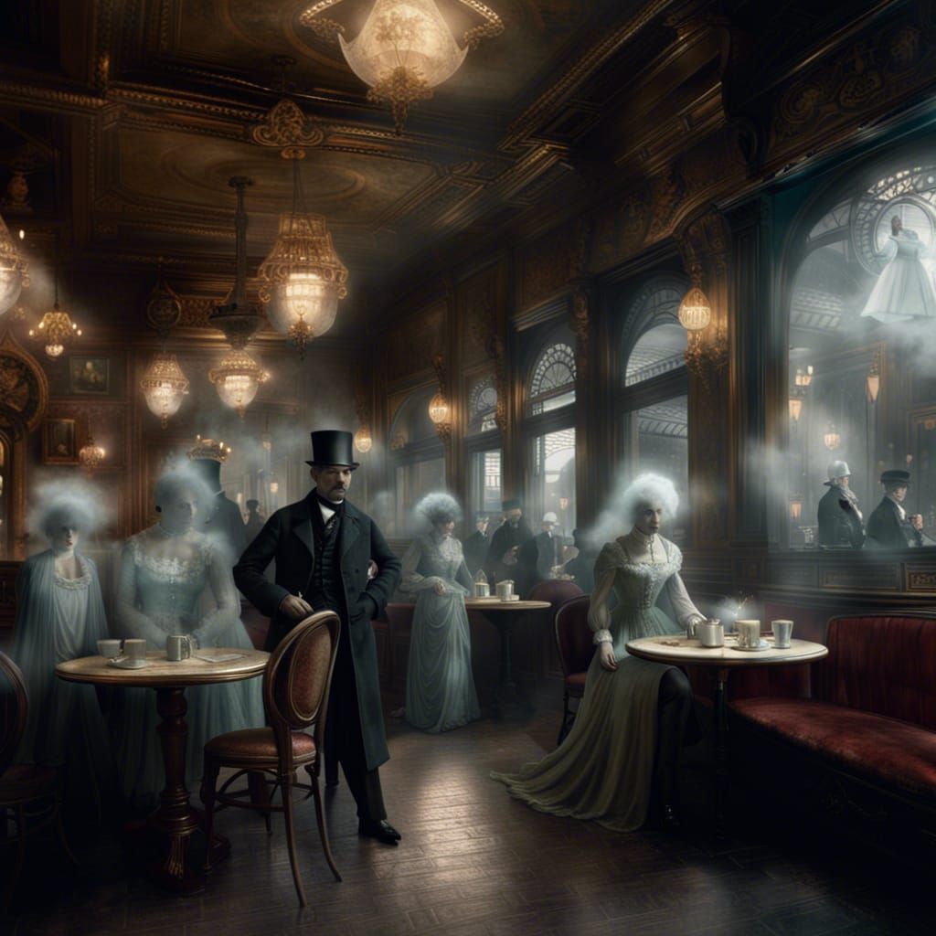 Popular Ghost Cafe circa 1890s - AI Generated Artwork - NightCafe Creator