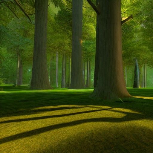 Light Dusky Fairytale forest mushroom midday beautiful green and brown - AI Generated Artwork ...