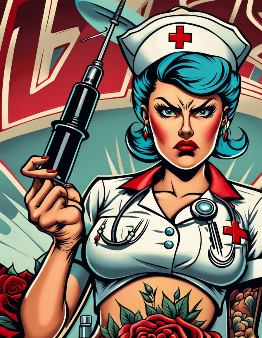 Angry Nurse - AI Generated Artwork - NightCafe Creator