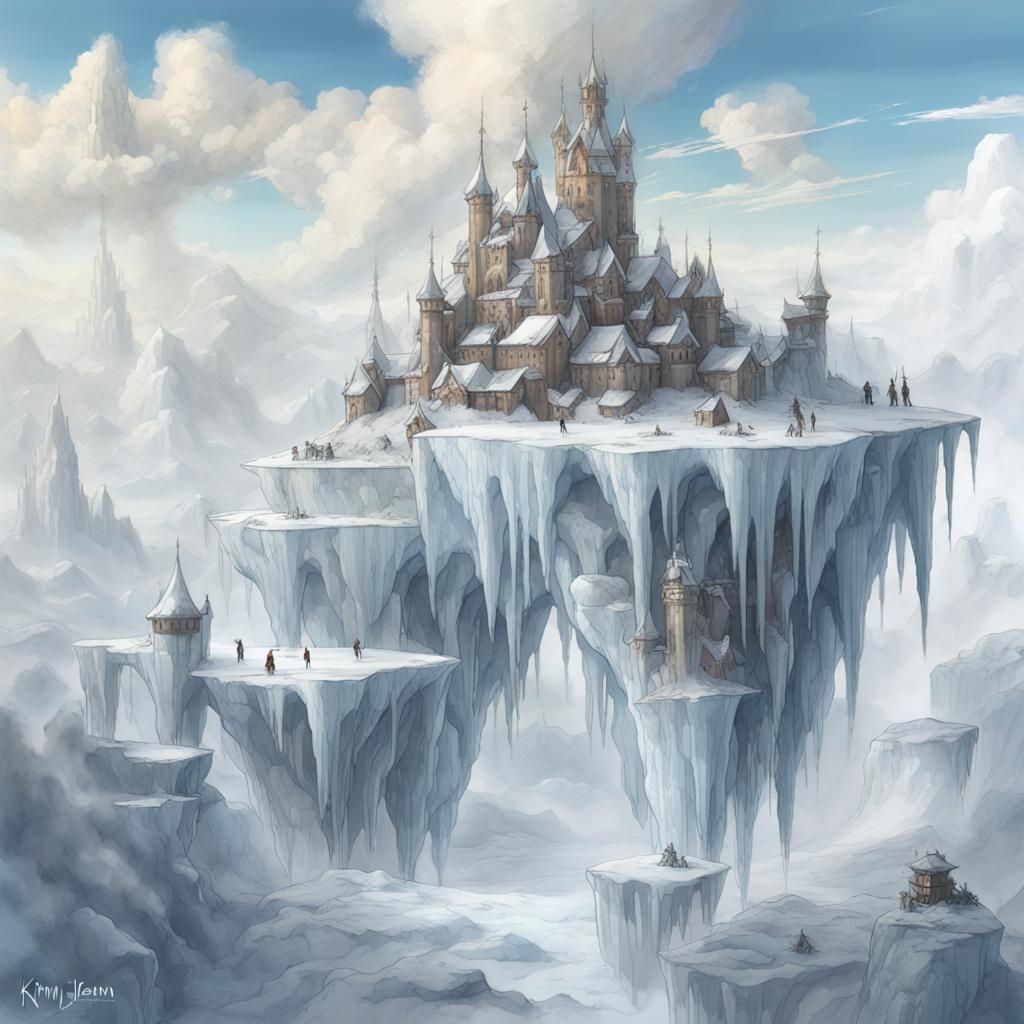 Floating Ice City - AI Generated Artwork - NightCafe Creator