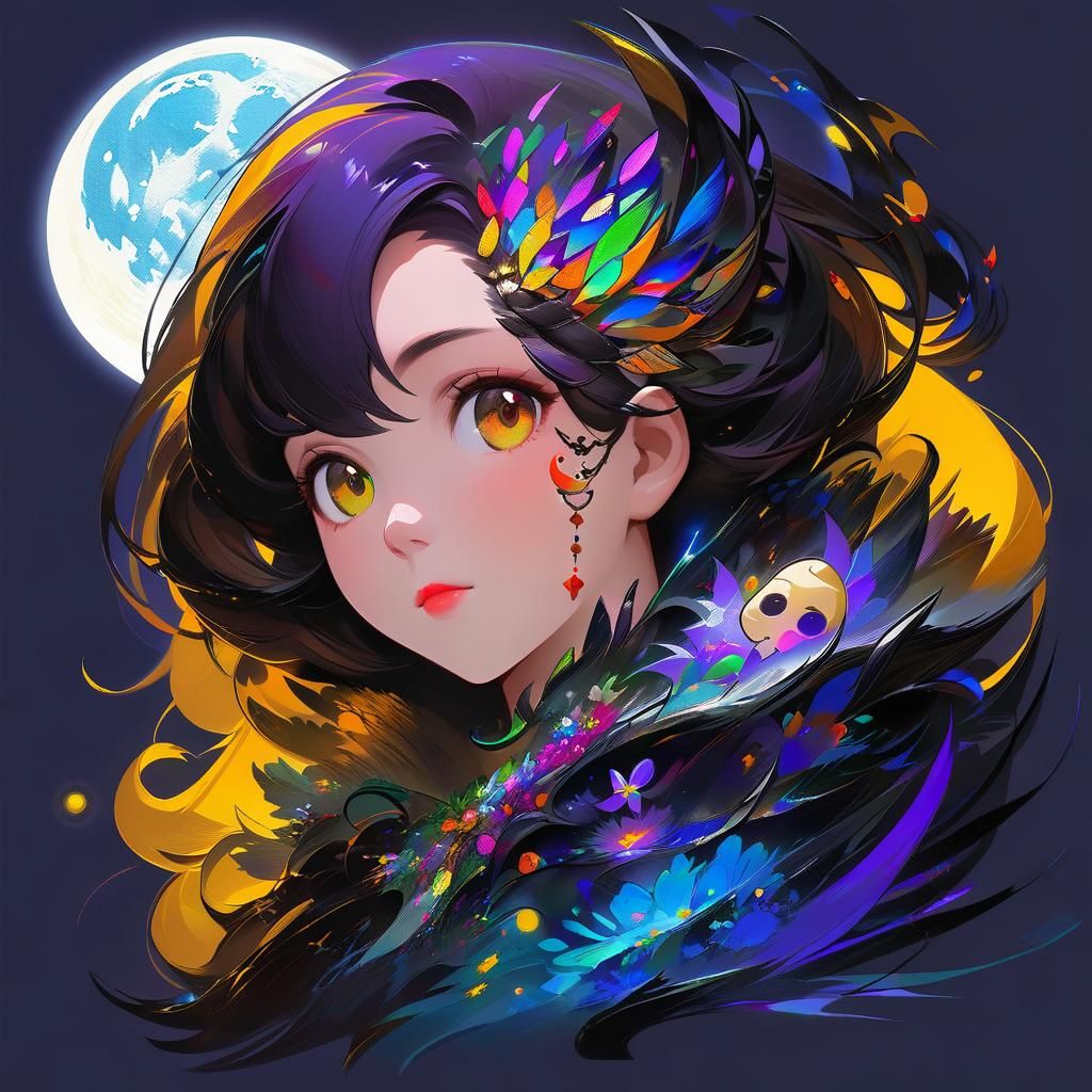 The head and shoulders portrait, moon!_&&!character_design_made_:_deep ...