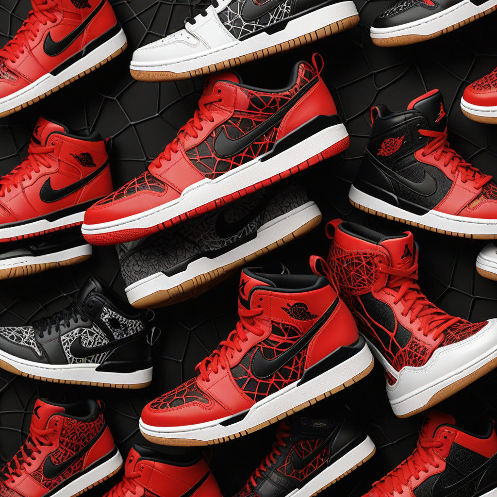 Vibrant Sports Photography of Jordan Basketball Sh... - AI Art