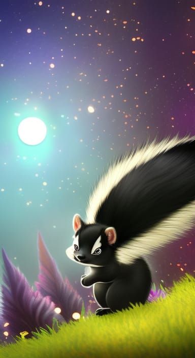 Cute Skunk - AI Generated Artwork - NightCafe Creator