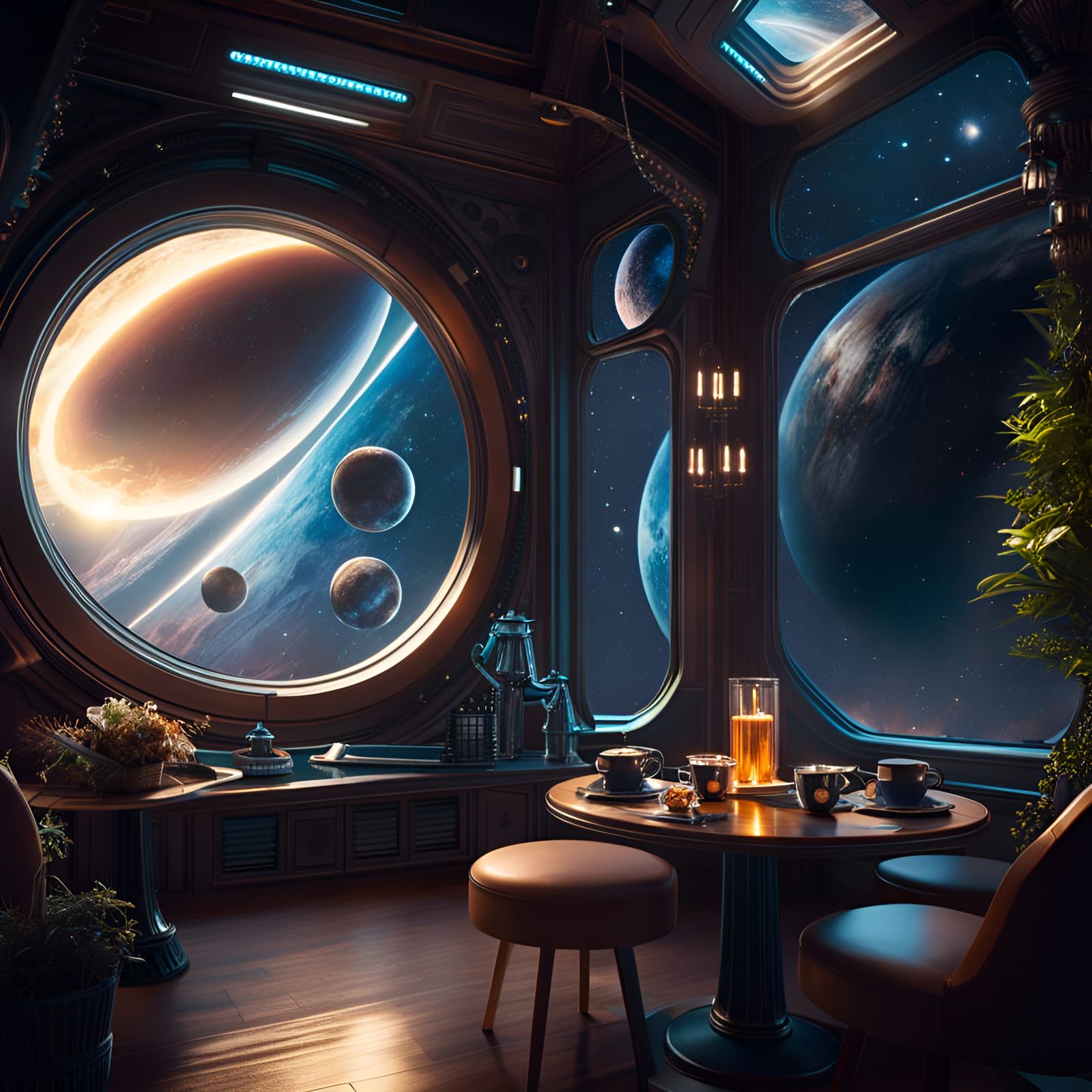 Alien Cafe - AI Generated Artwork - NightCafe Creator