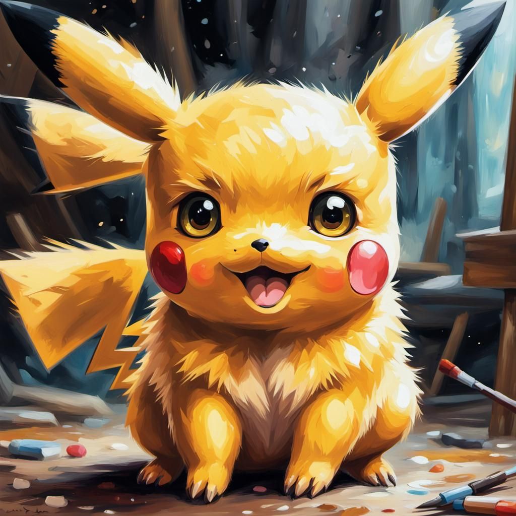 Cute Pikachu - AI Generated Artwork - NightCafe Creator