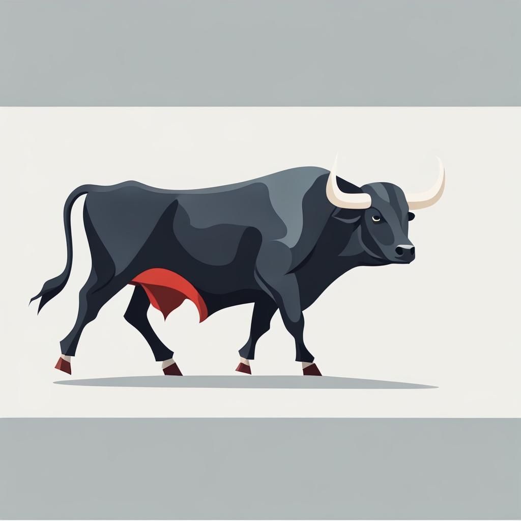 bullring in flat style vector with white background - AI Generated ...