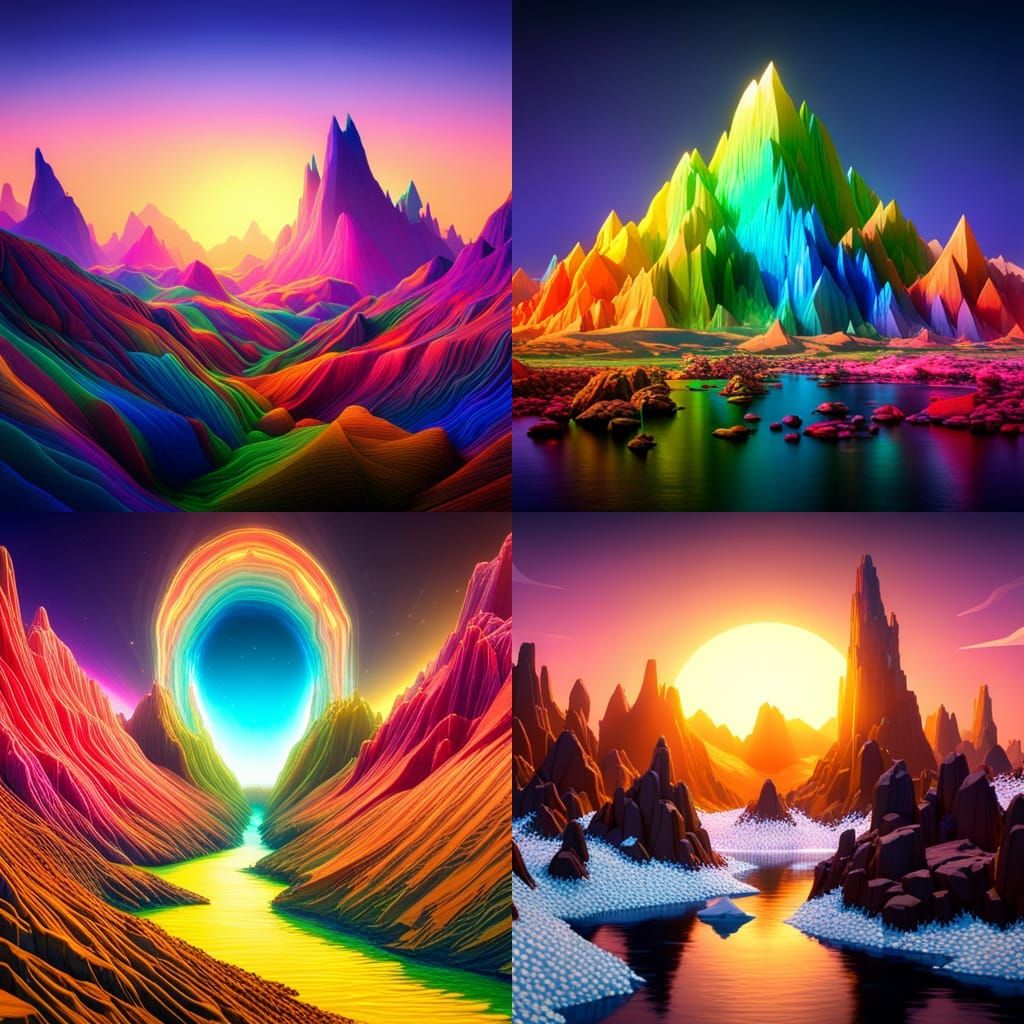 mountain of crystals every color of rainbow plus neon,plasma,floresenr ...