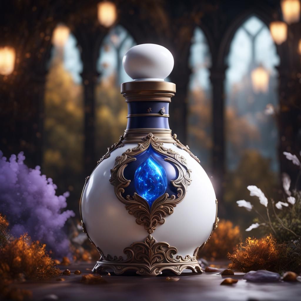 White Fantasy Potion - AI Generated Artwork - NightCafe Creator
