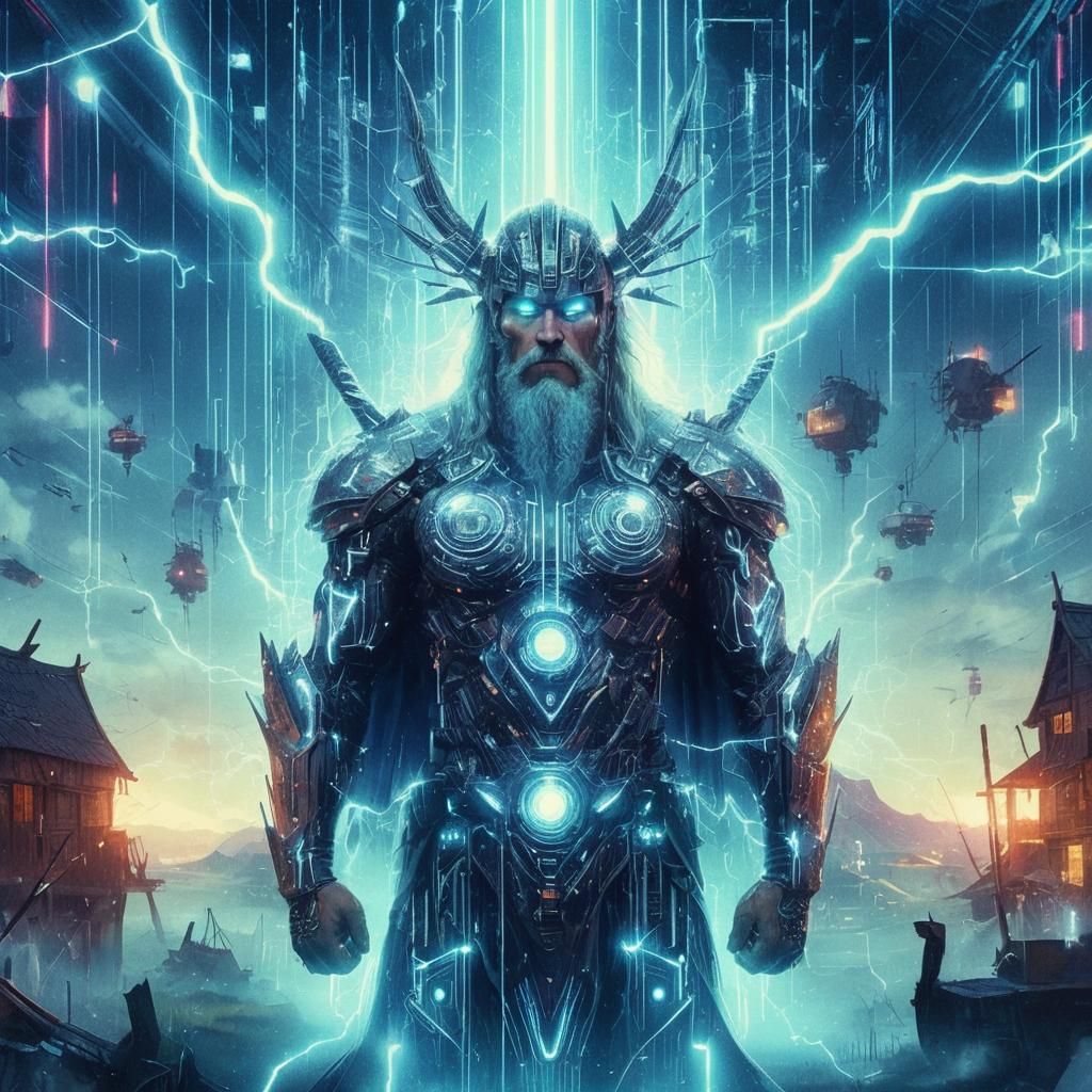 Cyberpunk Viking 2 - AI Generated Artwork - NightCafe Creator