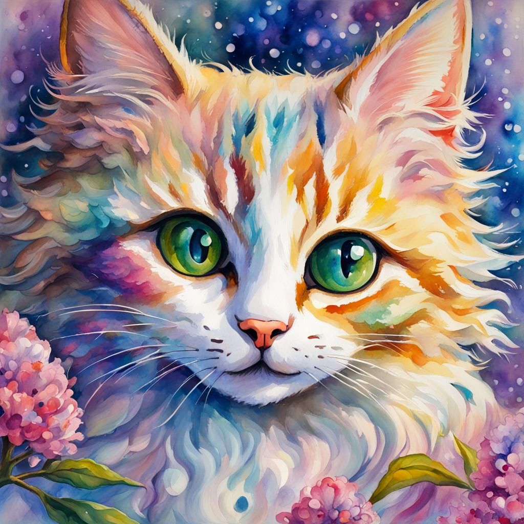 Adorable cat - AI Generated Artwork - NightCafe Creator