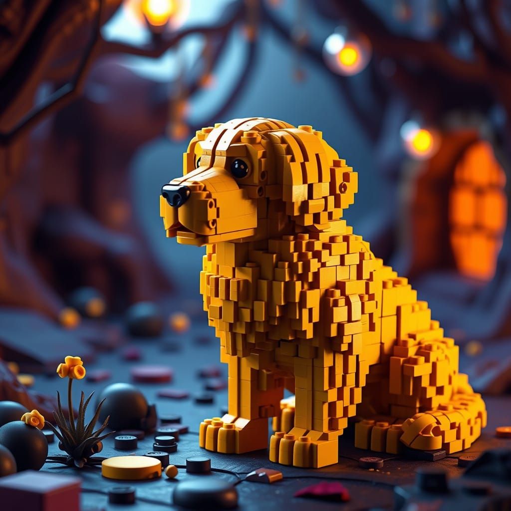 lego golden retriever - Golden Retriever Masterpiece in LE...