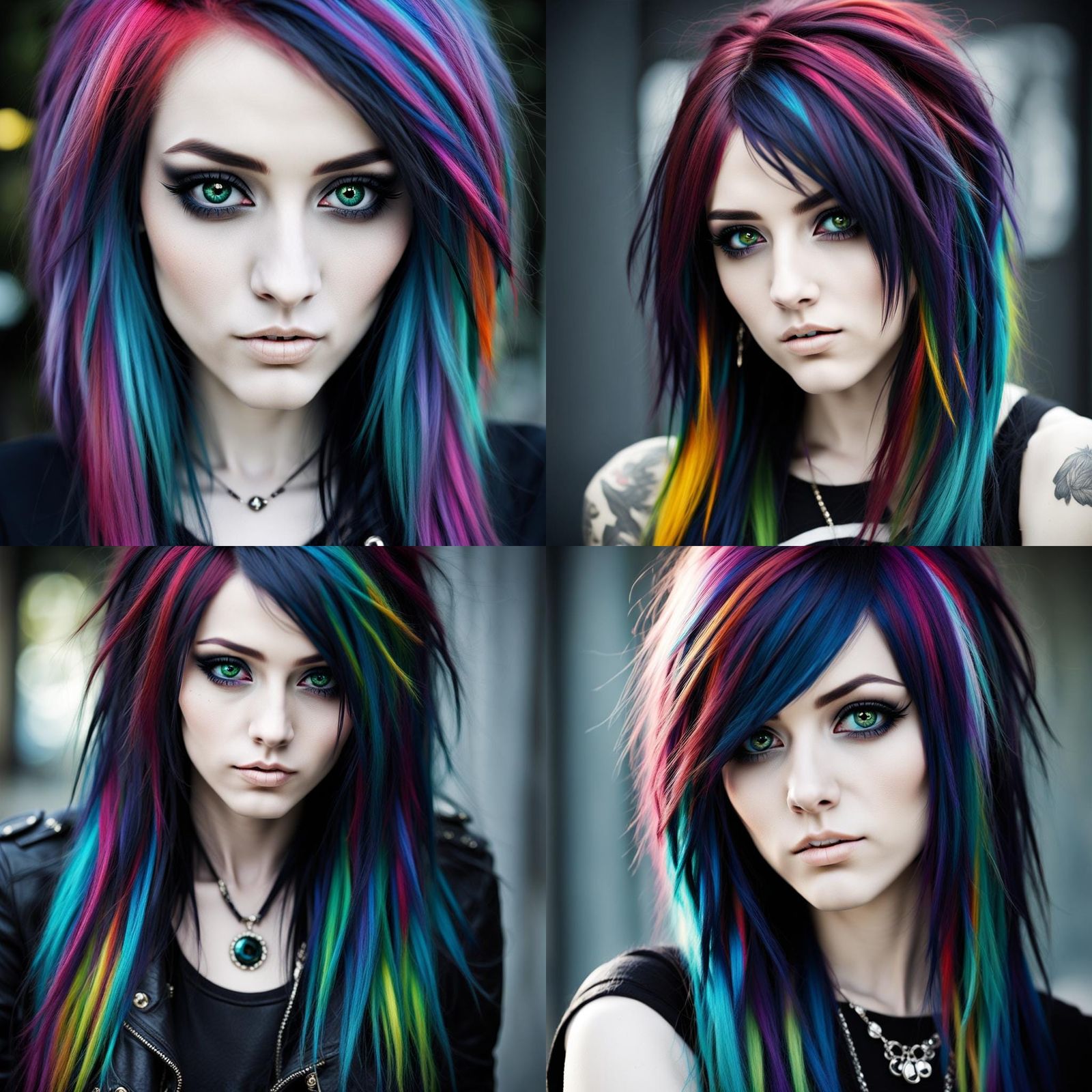 Beautiful Emo girl - AI Generated Artwork - NightCafe Creator