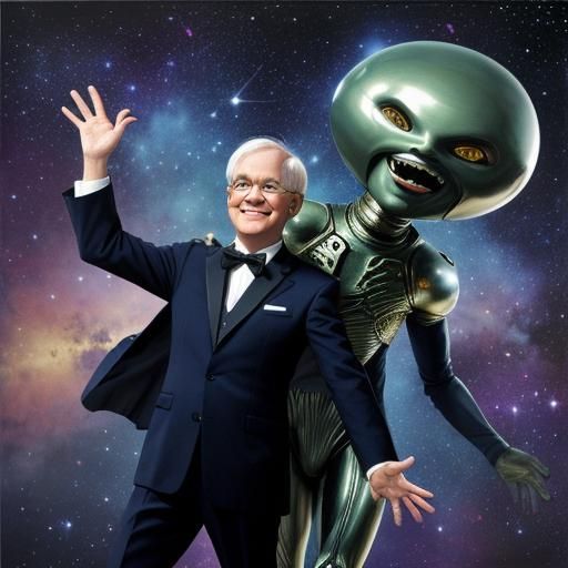 Steve Martin dancing with an Extraterrestrial from Orion - AI Generated ...
