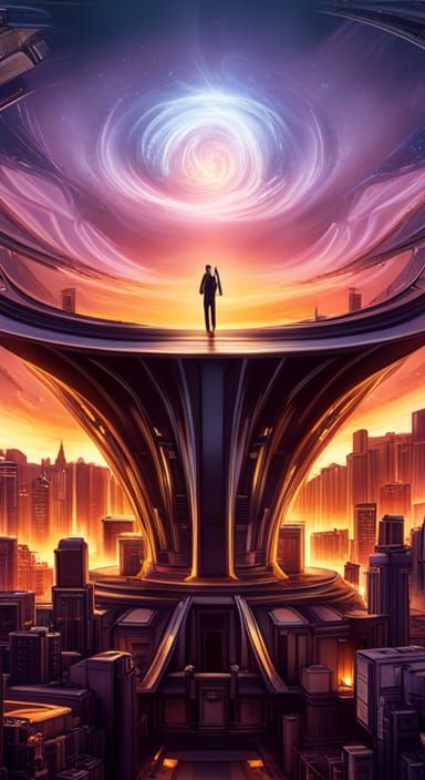 Into Singularity - AI Generated Artwork - NightCafe Creator