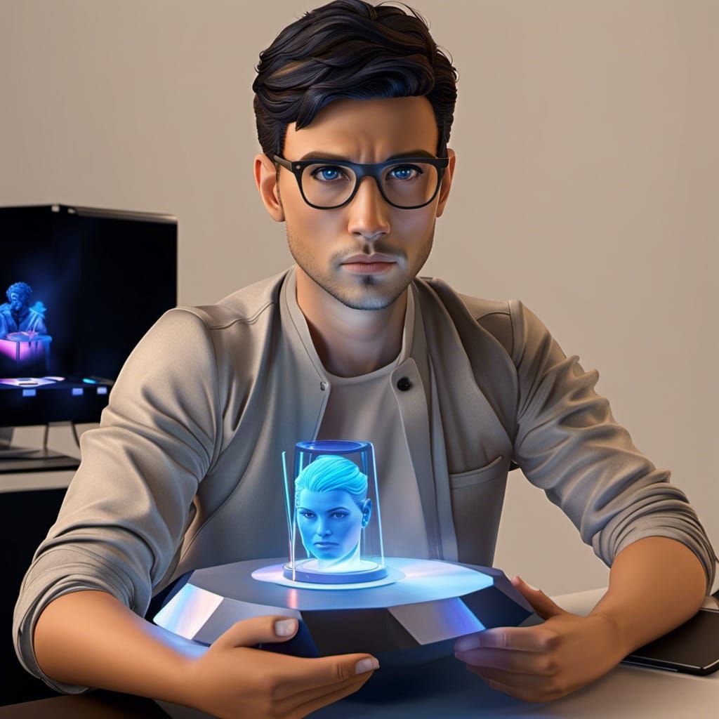 Holographic Personal Assistant - AI Generated Artwork - NightCafe Creator