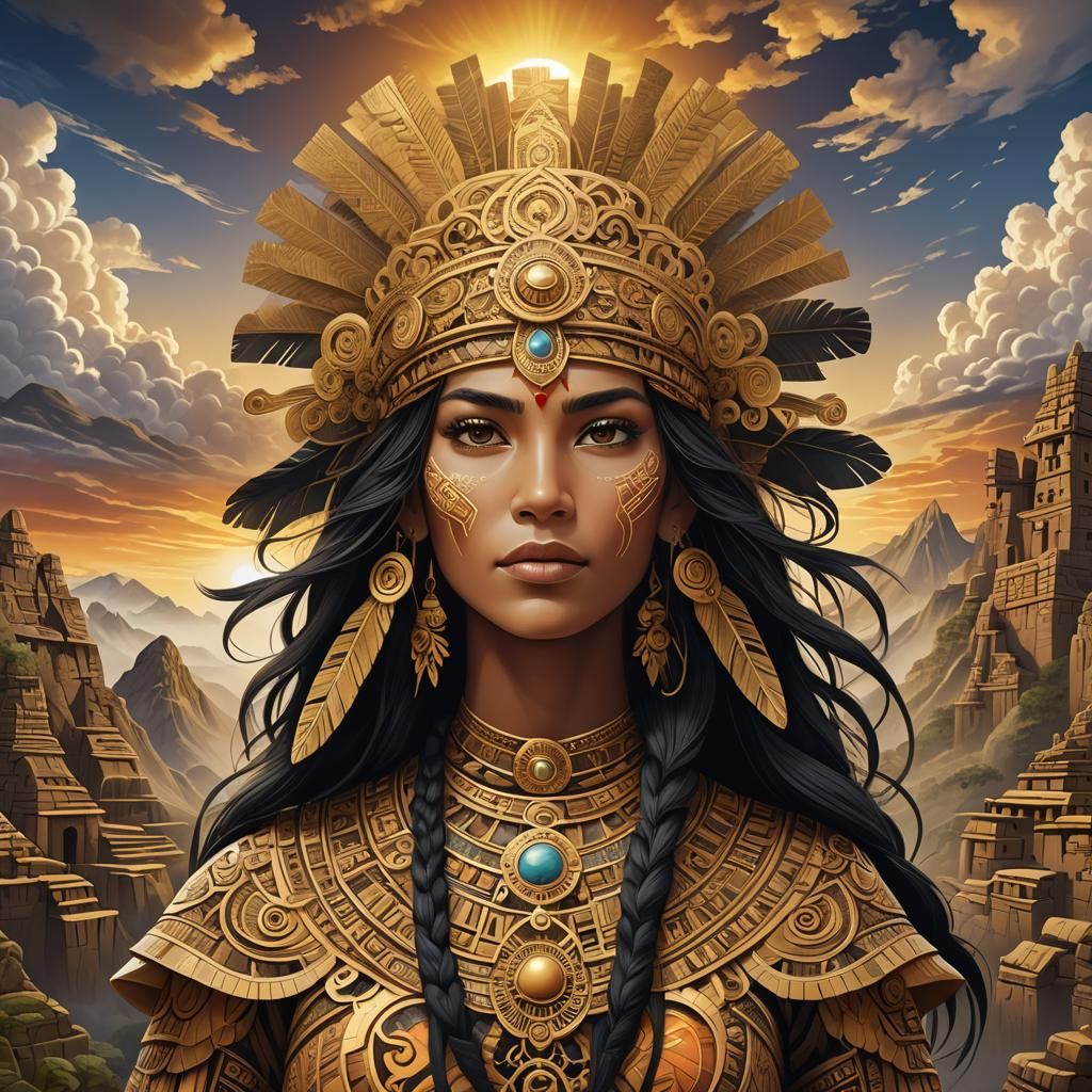 The Inca Sunrise Princess. - AI Generated Artwork - NightCafe Creator
