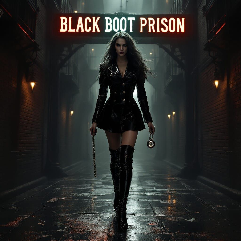 Dark Goddess of Black Boot Prison: A Gothic Romanc... - AI Art