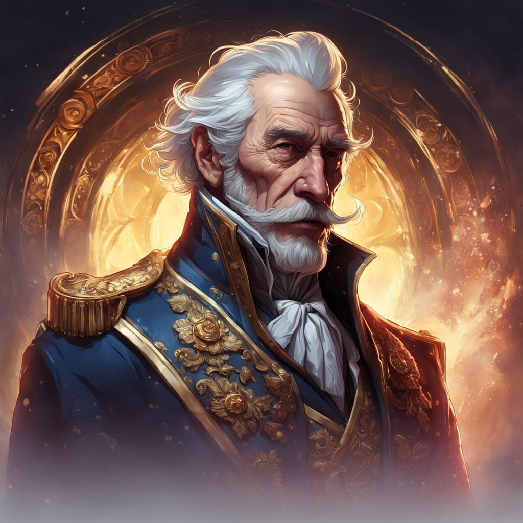 Regency Era English Baron Portrait in Triadic Colo... - AI Art