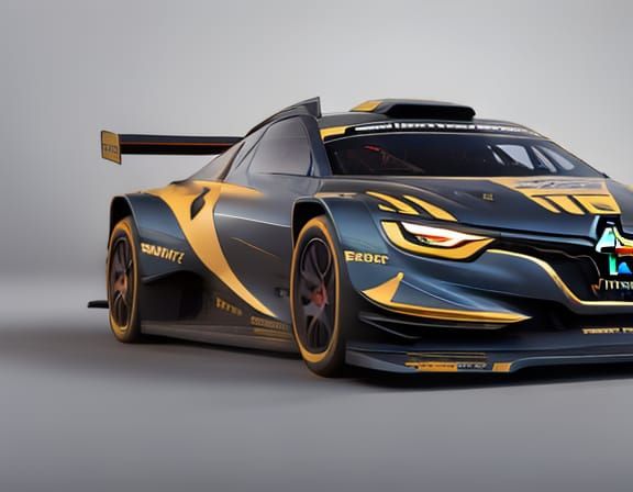 rallycross car renault front perspective - AI Generated Artwork ...