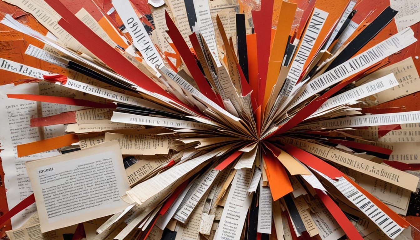 Nancy Spero, Male Bomb, 1967. - Chaotic Explosion of Papers ...