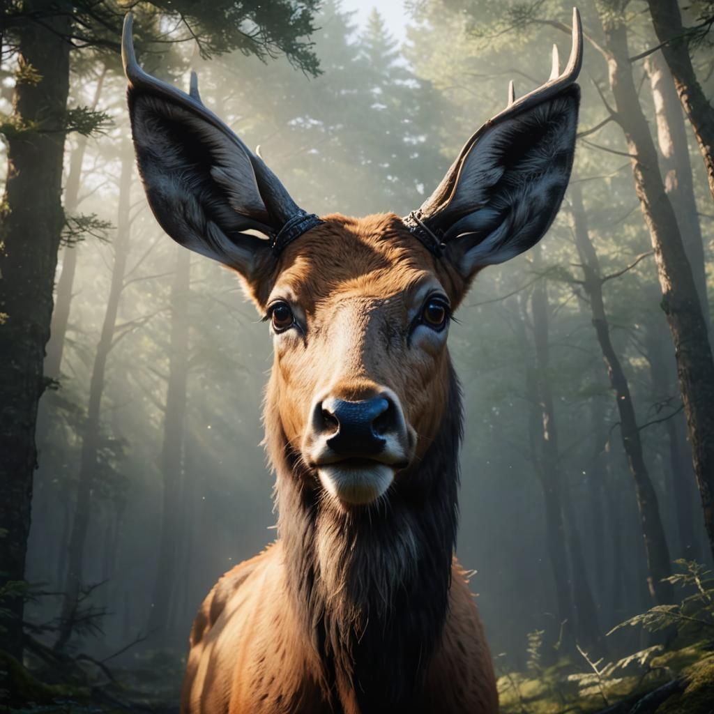 Forest Elk - AI Generated Artwork - NightCafe Creator